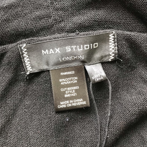 Max Studio | Sweaters | Nwt Max Studio Size L Long Black Cardigan ...